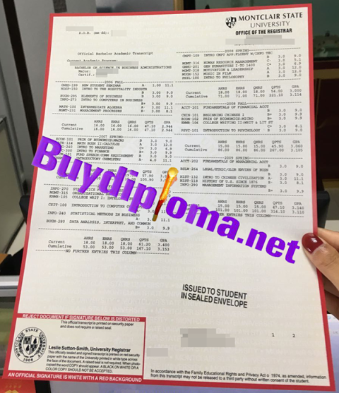Where Can I Buy Fake Montclair State University Transcript Certificate ...