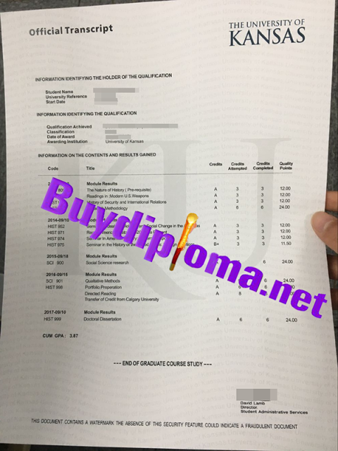 Whose Fake The Univeresity of Kansas Transcript Is The Best Quality? | Fake College Diploma ...