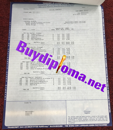 How Much Does A Fake University of California at Santa Barbara ...