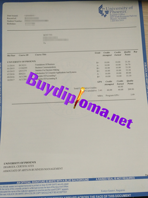 When Do People Have to Buy Fake University of Phoenix Transcript ...