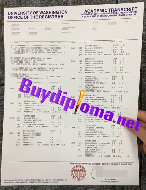 How Much Does A Fake University of Washington Transcript Cost? | Fake ...
