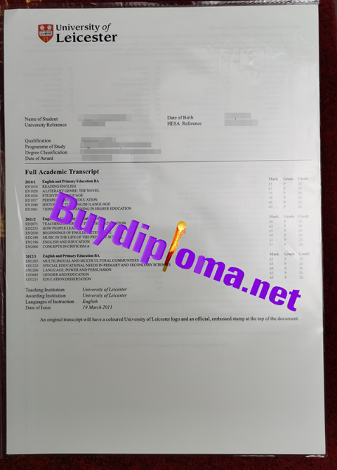 Who Needs to Buy Fake University of Leicester Transcript? | Fake ...