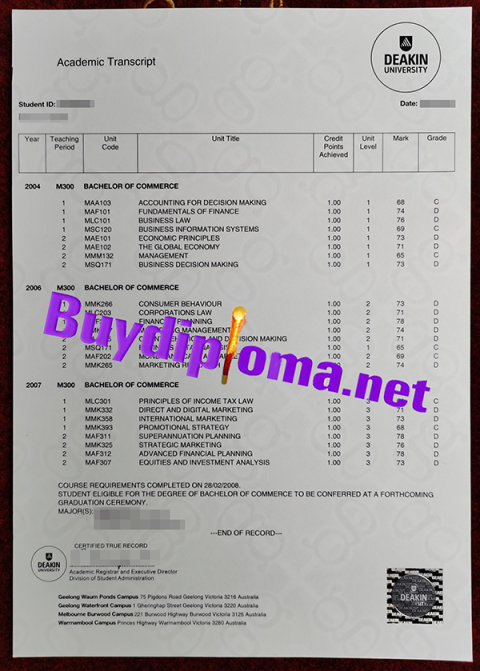 How to Buy Fake Deakin University Transcript? | Fake College Diploma ...